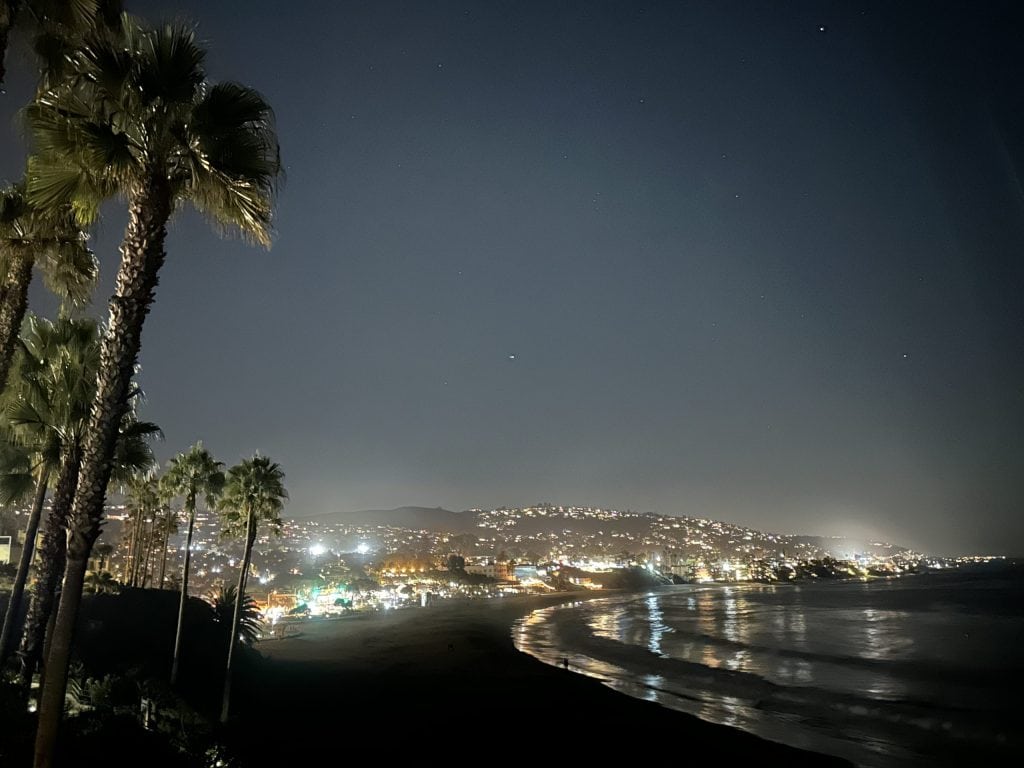 Laguna Beach at Night - tastecaliforniatravel.com